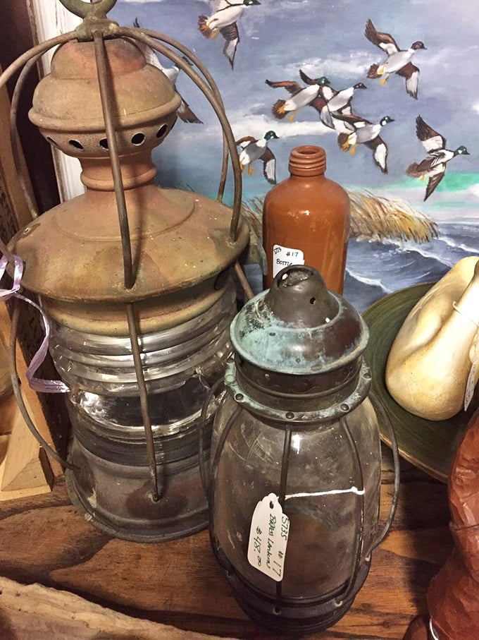 These weathered maritime lanterns once guided sailors home through foggy harbors. Now they'll guide guests through your dinner parties with stories to tell.