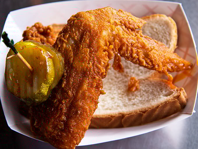 That perfect wing with its crispy coating isn't just chicken—it's an edible postcard from Nashville that says "Wish you were here" with every crunchy bite.