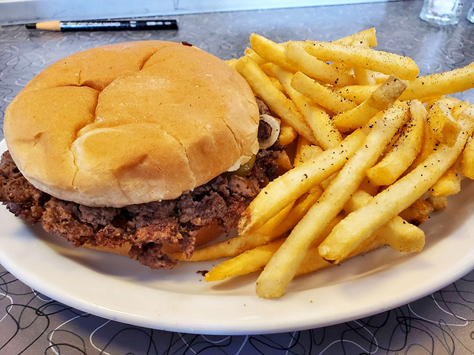 The classic burger and fries—proving that some relationships are timeless for a reason. Simplicity elevated to an art form.