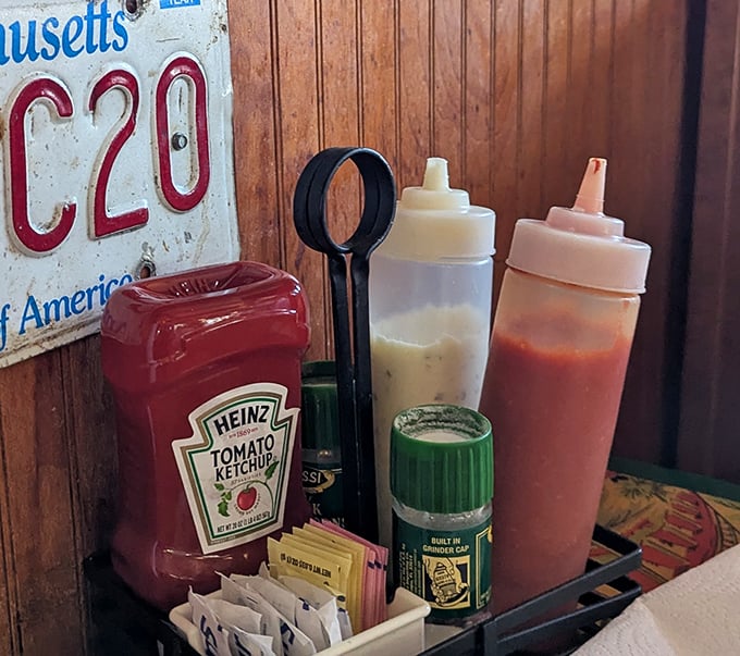 The condiment caddy of champions. These squeeze bottles aren't just containers—they're the final flavor artists for your perfect seafood creation.