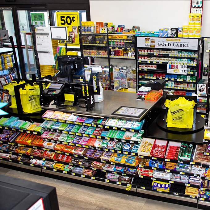 Checkout counter confessions: where you silently justify that impulse pack of Reese's while the cashier pretends not to notice your weakness.