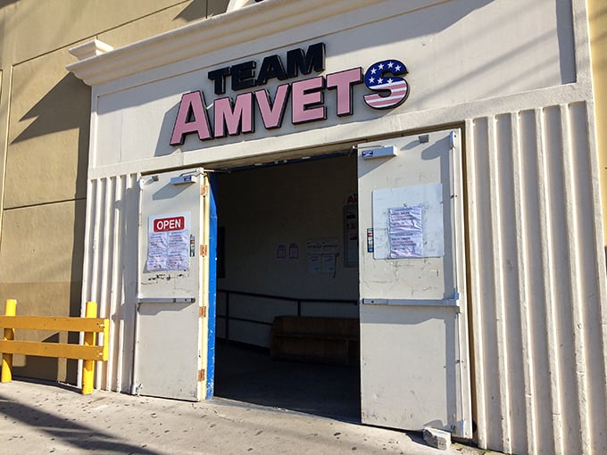 The gateway to thrift nirvana—these doors have welcomed generations of treasure hunters, each crossing the threshold with empty arms and hopeful hearts.