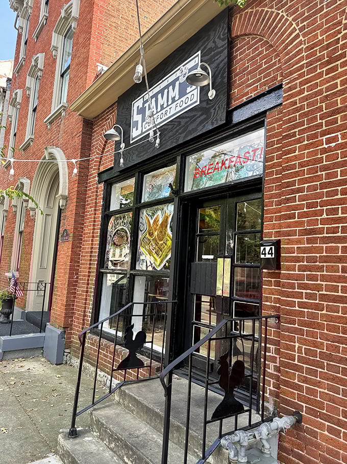 The unassuming entrance to Stamm's Comfort Food belies the culinary magic happening just beyond those doors.