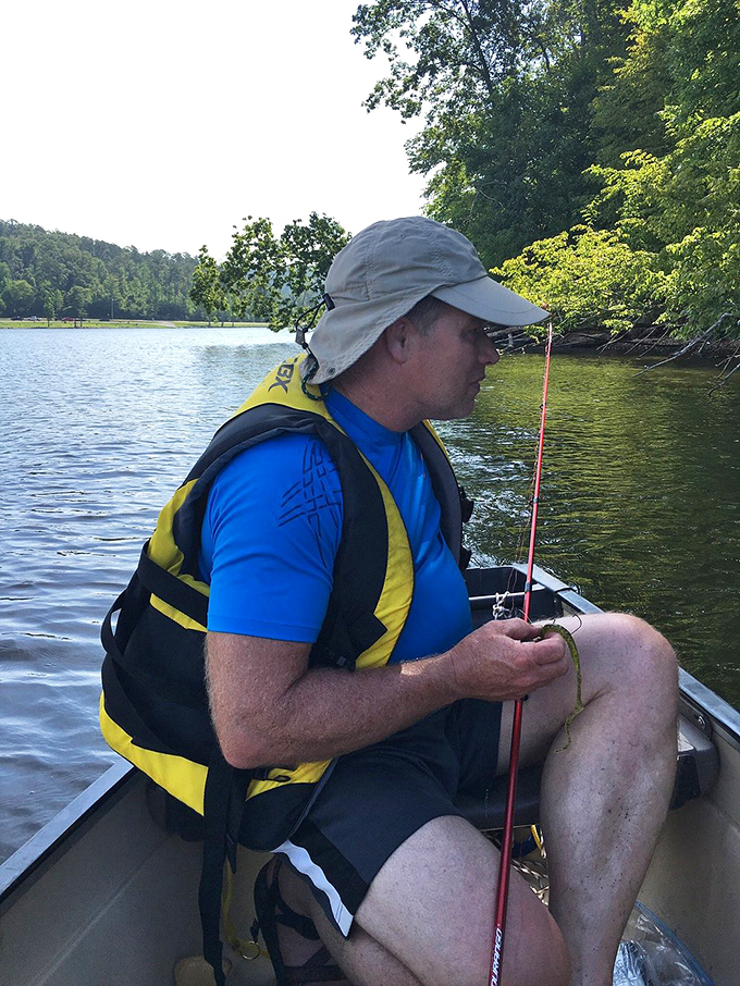 The eternal optimism of fishing captured in one image. "The big one" is always just one cast away.