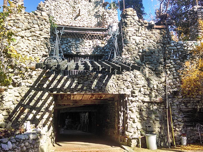 The imposing front facade immediately announces that something extraordinary awaits beyond these handcrafted walls.