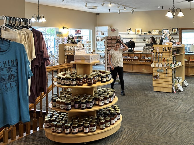 A gift shop where local jams, jellies, and souvenirs let you take a taste of Olde Dutch home—calories not included.