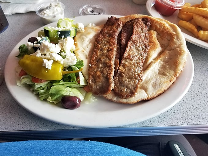 A Greek gyro platter that proves Joe's isn't just about breakfast – it's an all-day affair worth clearing your schedule for.