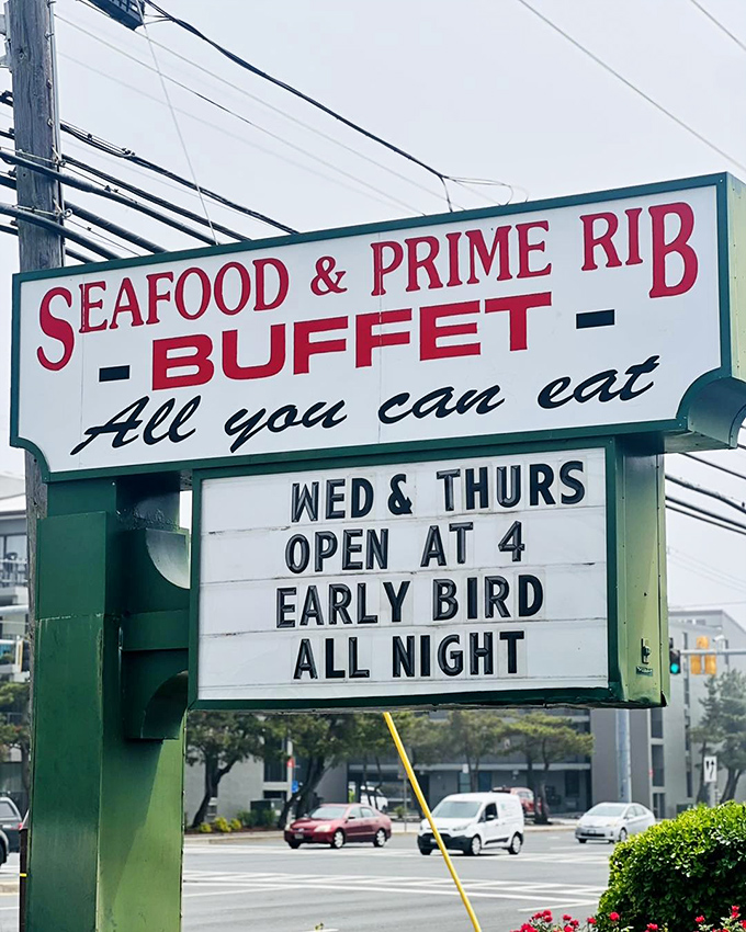The roadside sign announces early bird specials like breaking news. In Ocean City, dinner at 4 PM isn't early – it's strategic planning.