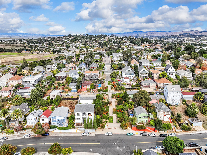 Vallejo's colorful homes cluster together like a neighborhood potluck – diverse, welcoming, and surprisingly affordable for Northern California.