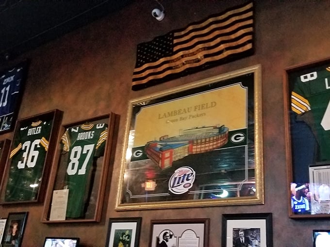 Packers memorabilia isn't decoration—it's a religious shrine where Wisconsin sports fans come to worship at the altar of cheese and victory.