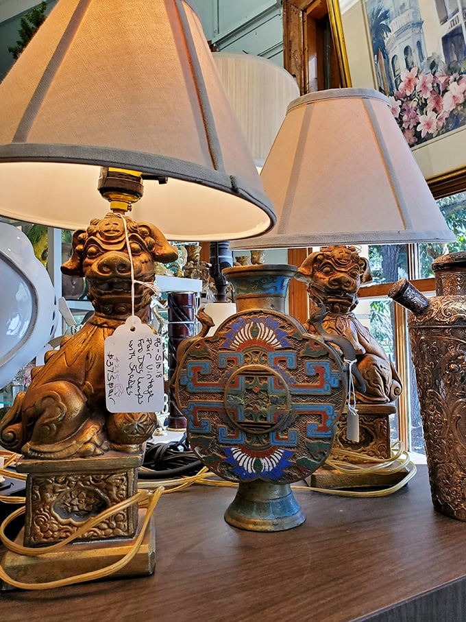 These guardian foo dog lamps have watched over homes for generations, now seeking new families to protect with their warm glow.