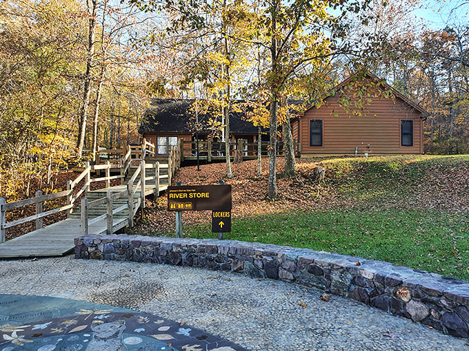 The River Store cabin – because even in paradise, sometimes you need trail mix and a souvenir magnet.