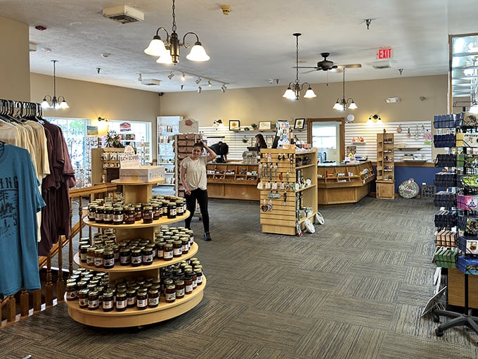 The gift shop—where local jams, jellies, and souvenirs let you take a taste of Hocking Hills home, ensuring your memories last longer than your leftovers.