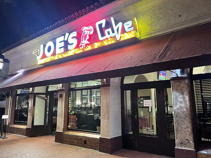 The neon sign glows like a beacon for night owls and early birds alike. Some landmarks don't need filters to look iconic.