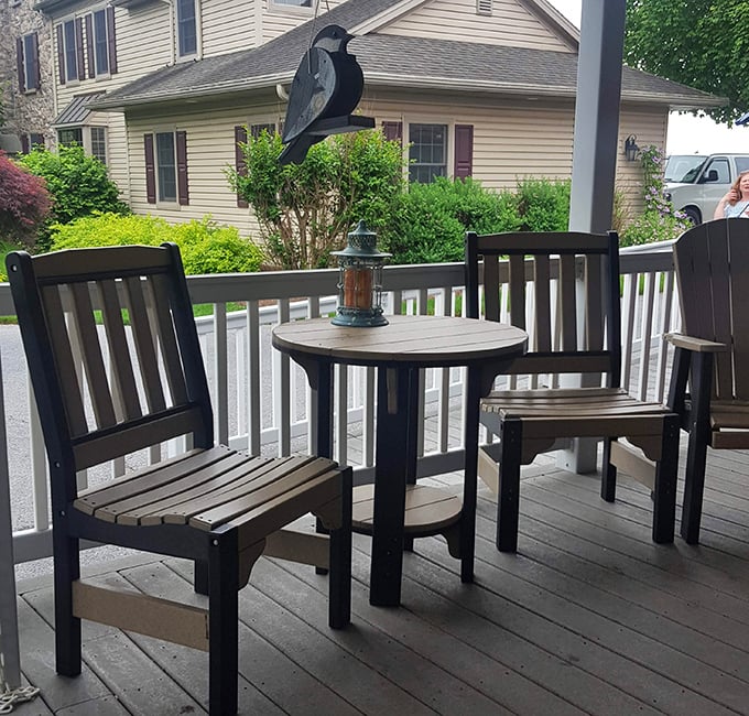 The outdoor seating area whispers "stay awhile" – perfect for pretzel contemplation and people-watching in equal measure.