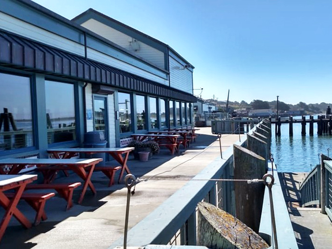Outdoor seating that puts you close enough to the water to practically taste the salt air—nature's perfect appetizer.