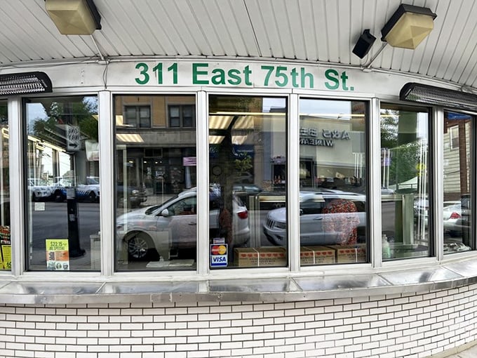 The address proudly displayed above the entrance isn't just a location—it's a pilgrimage site for those who take their barbecue seriously.