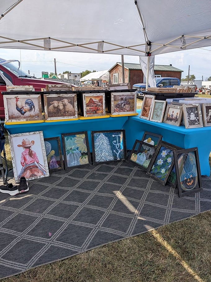 Rural America captured in brushstrokes and frames. These paintings celebrate farm life, seasons, and country scenes—perfect for walls needing a touch of nostalgia.