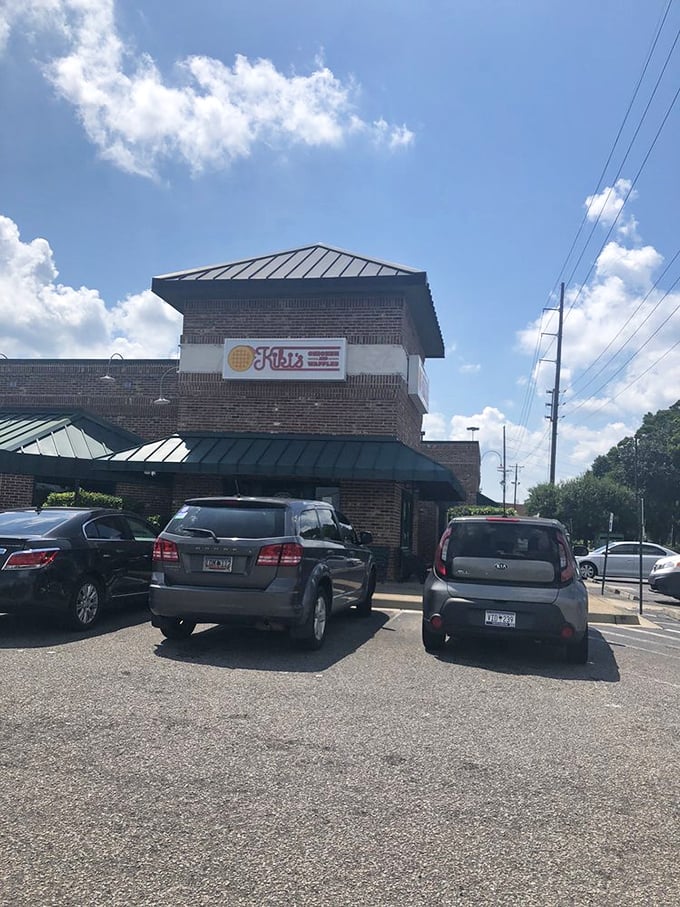 The parking lot fills quickly on weekends—a testament to what awaits inside this unassuming brick building under South Carolina skies.