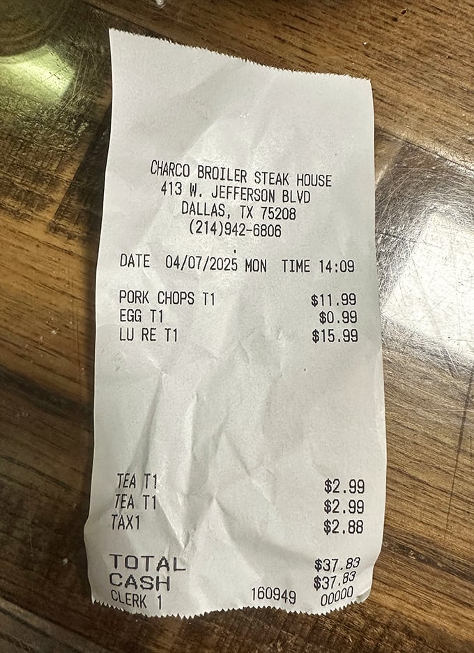 The receipt tells the real story – exceptional value that reminds us great food doesn't need to come with a mortgage-sized bill.