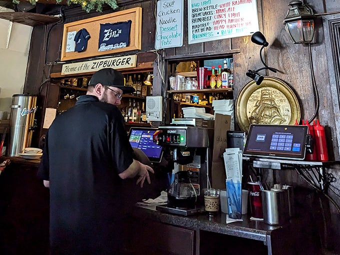 Home of the ZIPBURGER proclaims the sign above the register – a humble brag that's completely justified once you've tasted it.