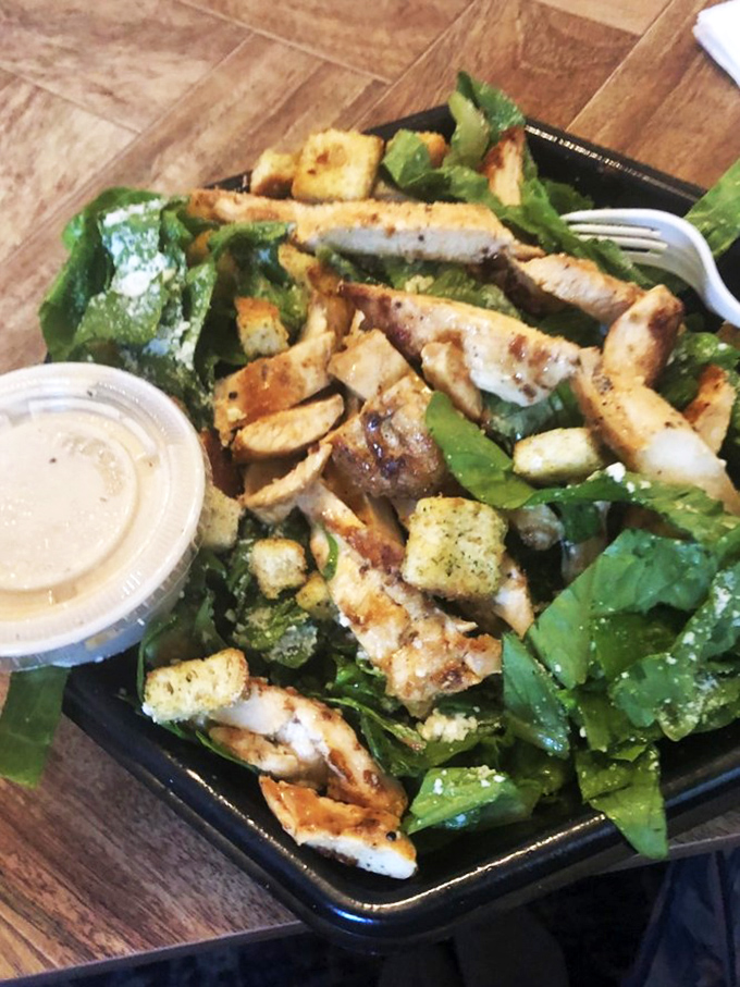 A Caesar salad with grilled chicken that proves Parkway isn't just a one-trick pony—though that trick (sandwiches) is admittedly spectacular.