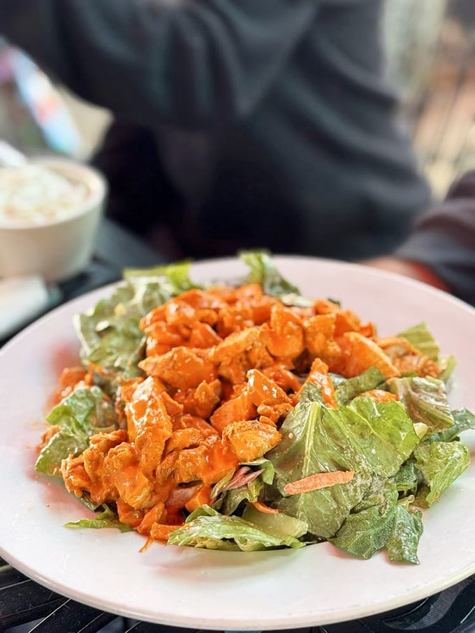 Buffalo chicken salad brings just enough kick to wake up your taste buds without setting off the lunchtime fire alarm.