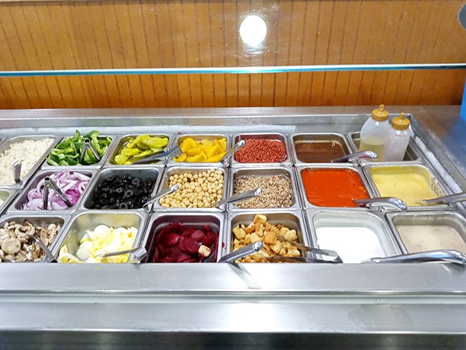 The salad bar—that beautiful democracy of vegetables where you're free to create exactly the combination your heart desires.