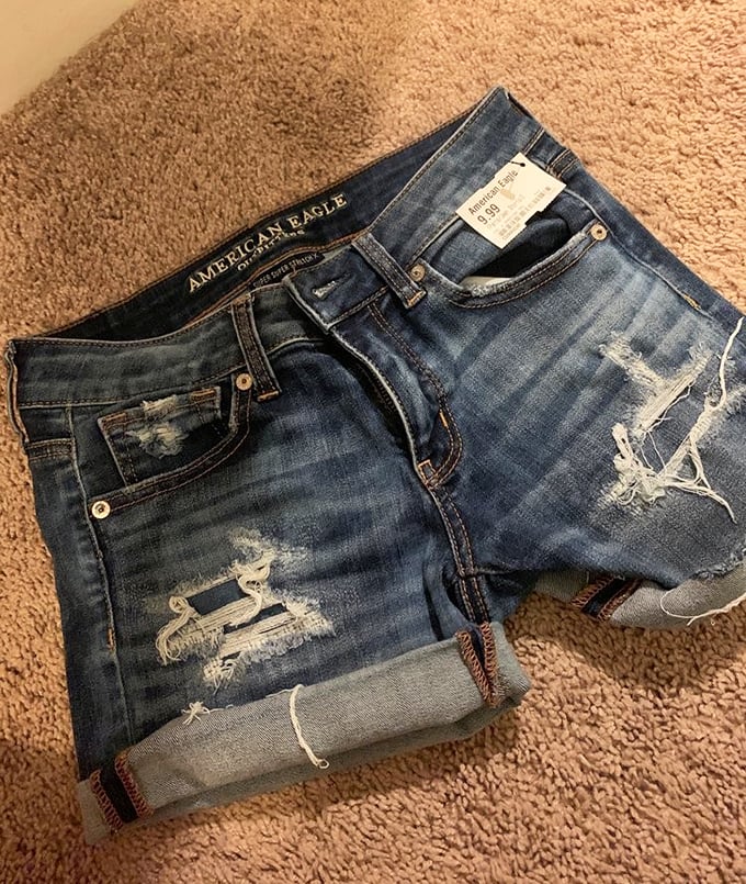 American Eagle shorts with just the right amount of distressing—pre-broken in for your summer adventures!