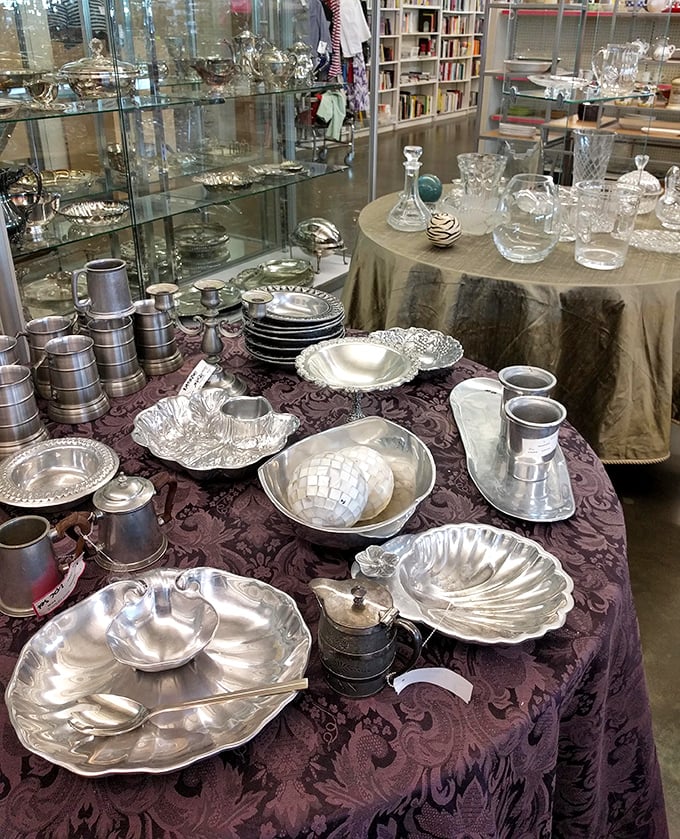 Silver serving pieces that would make Downton Abbey's butler raise an approving eyebrow, ready for their second act in Texas homes.
