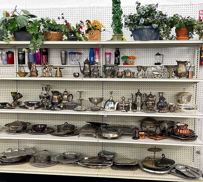 Silver and metalware that would make your great-aunt clutch her pearls with envy. Polish not included, but stories definitely are.