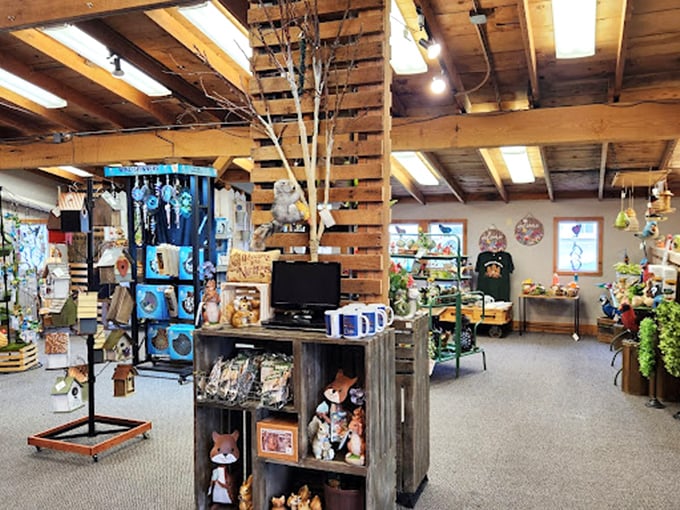 The gift shop's rustic charm houses treasures that let you take a piece of Amish country craftsmanship home—minus the horse and buggy.