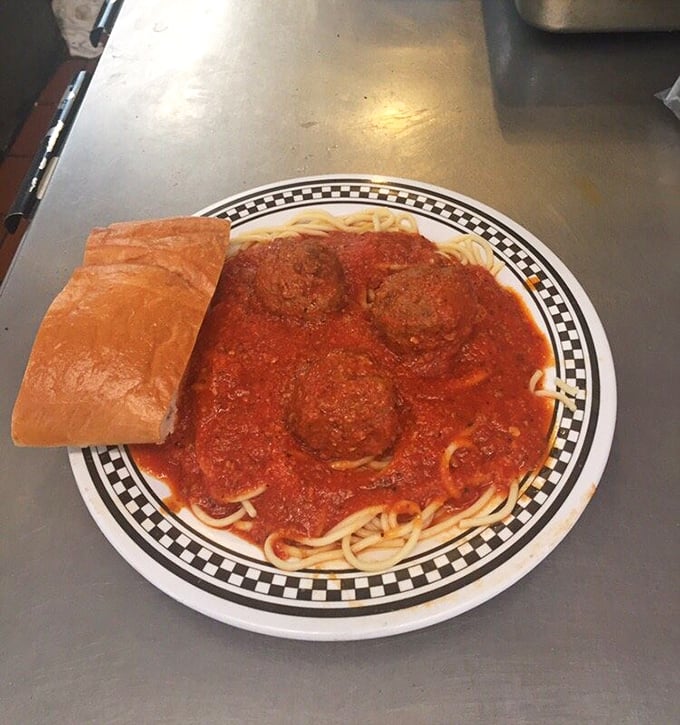 Spaghetti and meatballs that would make any Italian grandmother nod in approval—comfort food that hugs you from the inside.