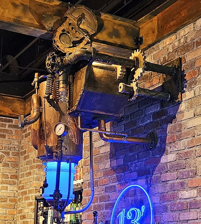 Steampunk meets spirits at this corner of the bar—where Victorian industrial aesthetics make ordering a Manhattan feel like time travel.