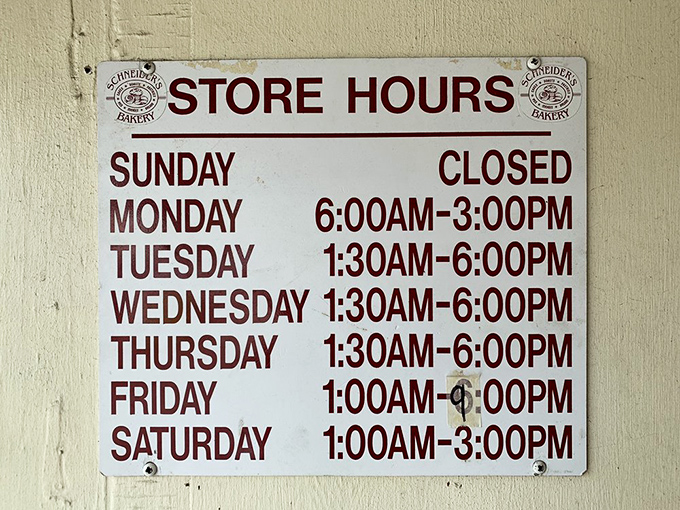 Those aren't just business hours—they're a testament to dedication. Who opens at 1 AM? People who take your breakfast joy very, very seriously.