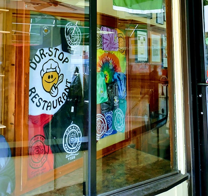 The cheerful chef logo smiles from the window, a beacon of breakfast hope in a world of mediocre morning meals.