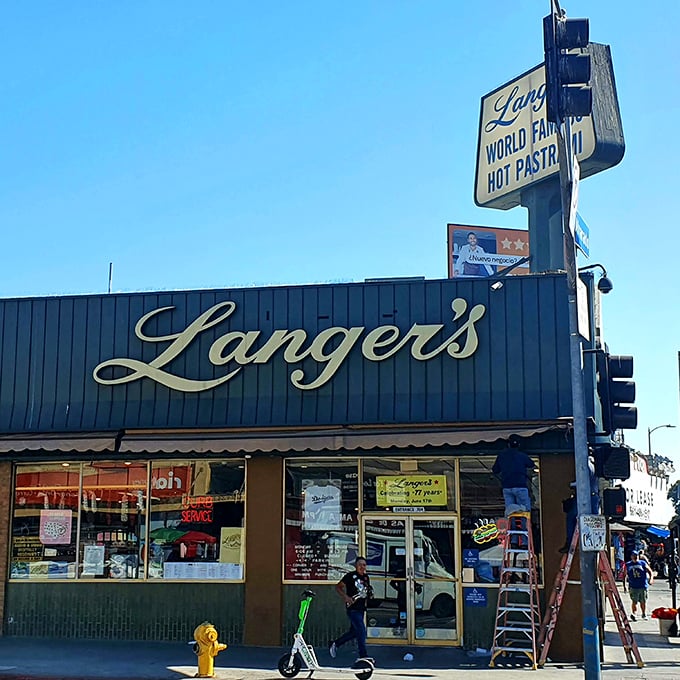 That vintage sign has guided hungry Angelenos to pastrami paradise for generations. Some landmarks need no explanation.