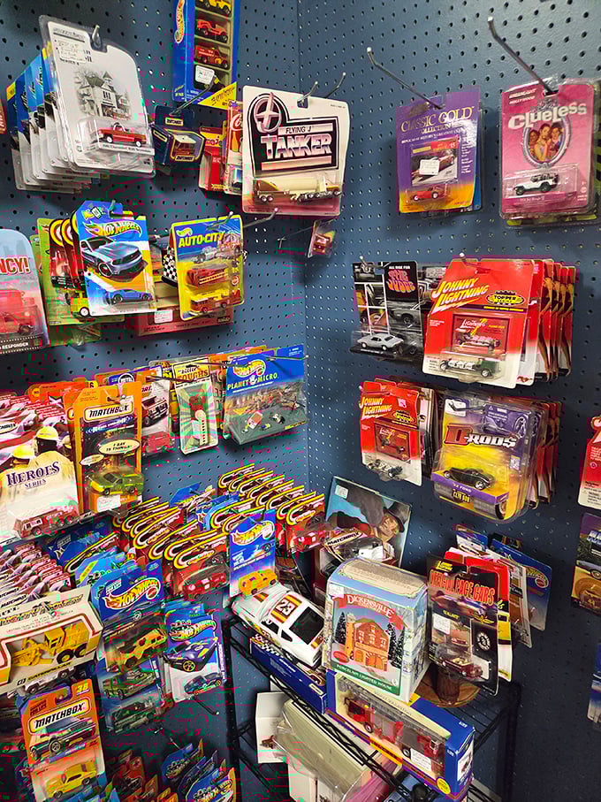 Hot Wheels heaven—where grown men suddenly remember exactly which cars they had in 1978 with startling clarity.