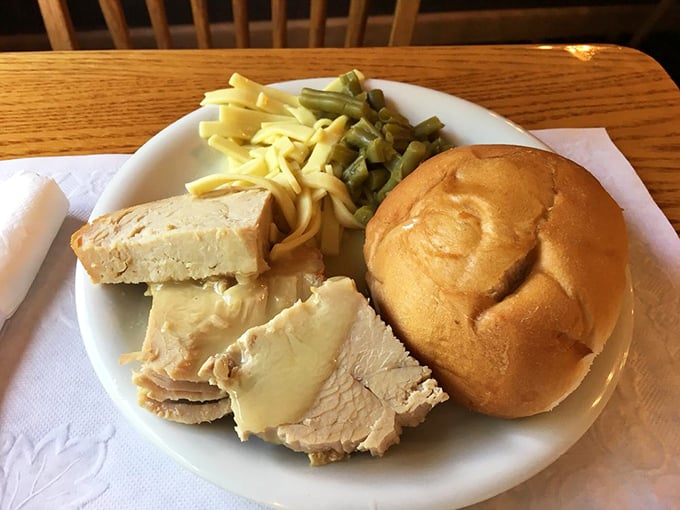 Turkey dinner that tastes like every holiday memory you've ever cherished, complete with that roll you'll use to soak up every last drop.