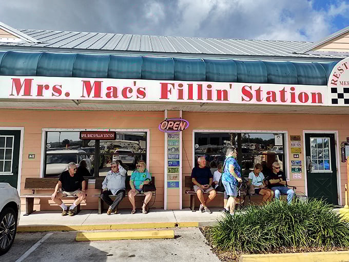 The line outside isn't just for show—locals know the best meals are worth waiting for, especially when there's people-watching to enjoy.