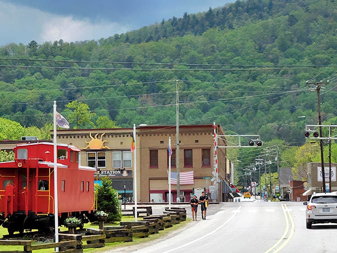 Hot Springs' tiny downtown sits right on the Appalachian Trail where hikers find mountain hospitality.
