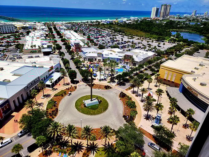 An aerial view reveals PCB's perfect balance of development and natural beauty – like someone designed paradise with just the right amount of convenience.