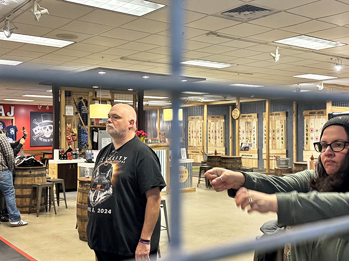 Competitive axe throwing provides the perfect counterbalance to shopping—one activity builds your collection, while the other channels your inner lumberjack with surprising satisfaction.