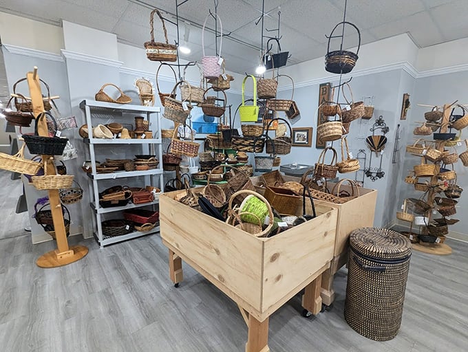 Basket heaven! From picnics to storage to wall decor, this woven wonderland offers solutions you didn't know you needed.