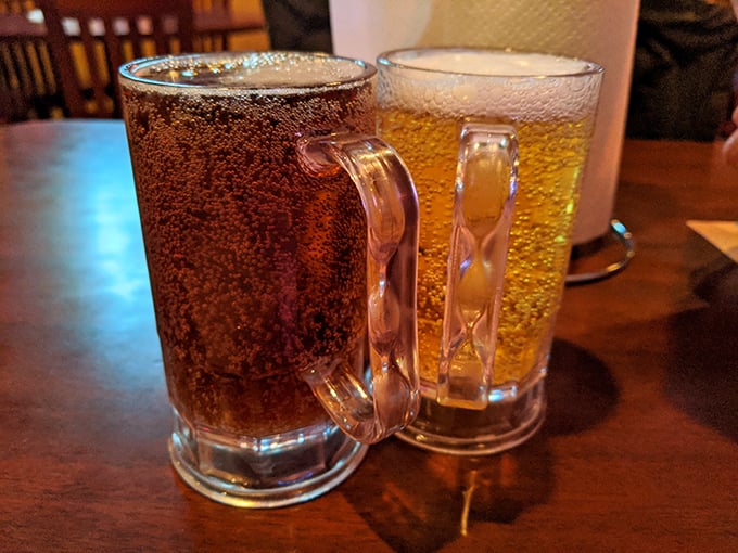Cold beverages in frosty mugs—because fighting fire (smoked meats) with fire (more heat) makes no sense. These sweating glasses are BBQ's perfect companions.