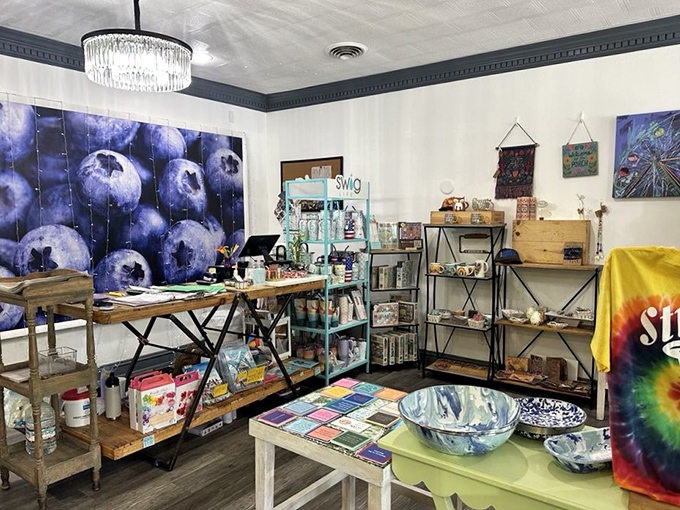 The boutique corner adds local charm, proving this café cares about community beyond just breakfast.