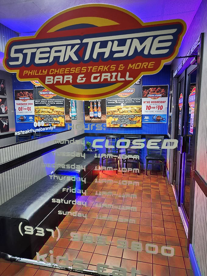 The entrance tells you everything you need to know – Philly cheesesteaks are the headliner, but there's a whole supporting cast of deliciousness inside.