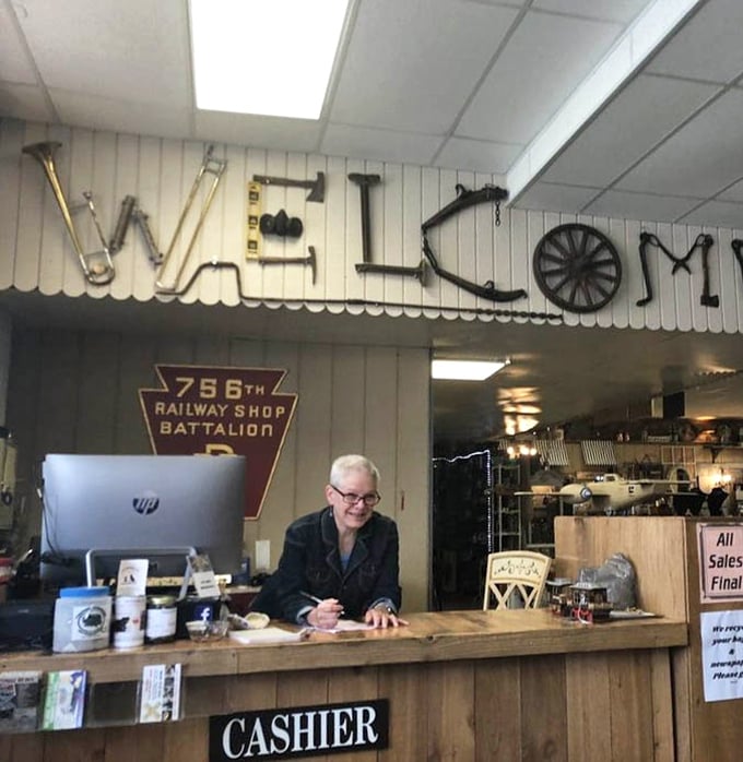 Where transactions end and stories begin – the cashier's counter, where discoveries become possessions and the hunt is momentarily satisfied.