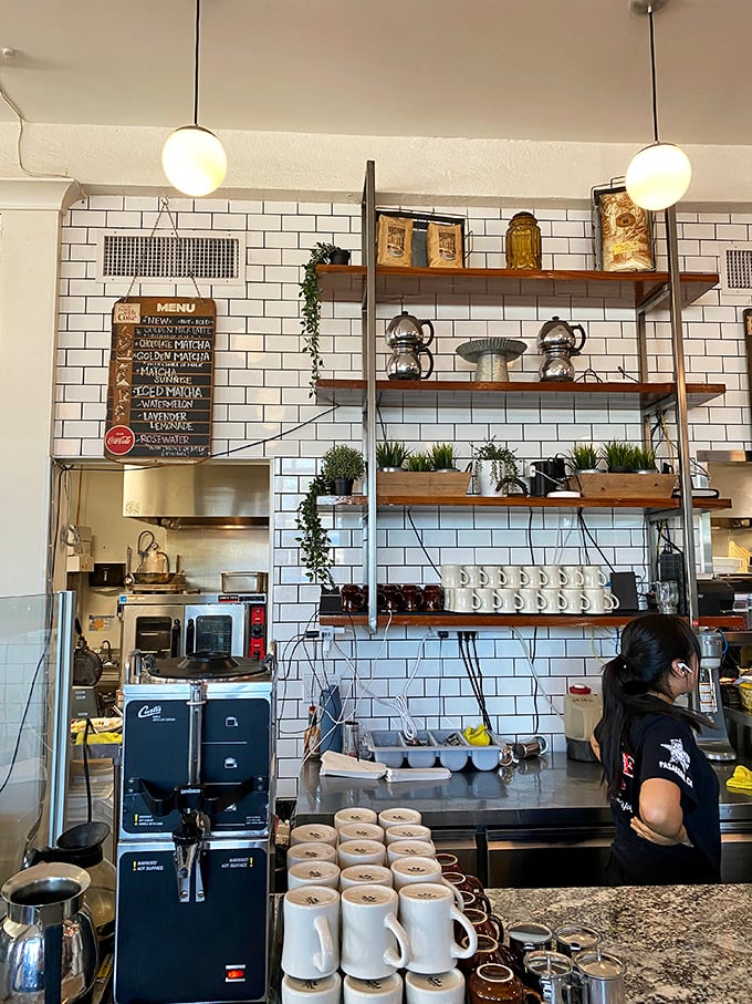 The coffee station stands ready for battle, armed with enough caffeine to resurrect the entire neighborhood.