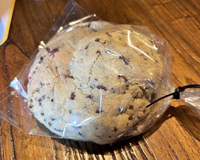 This cookie, wrapped simply in plastic, is the unsung hero of the Wario's experience—the sweet finale to a savory symphony.